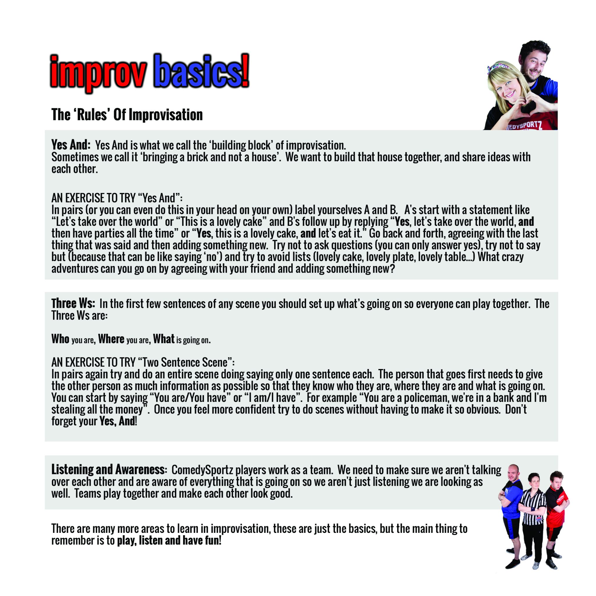 Play Improv Games At Home – Comedysportz Family Friendly Improv